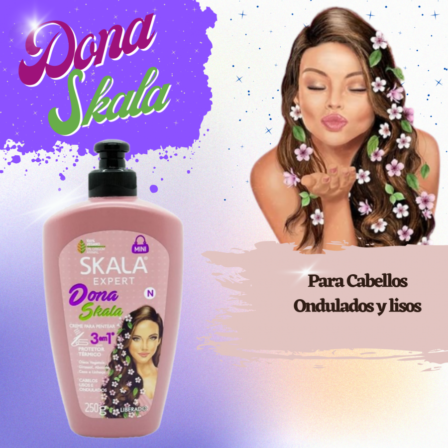 Skala Dona Skala Mini Creme 3 en 1 250g Protección térmica – Rulos To Look