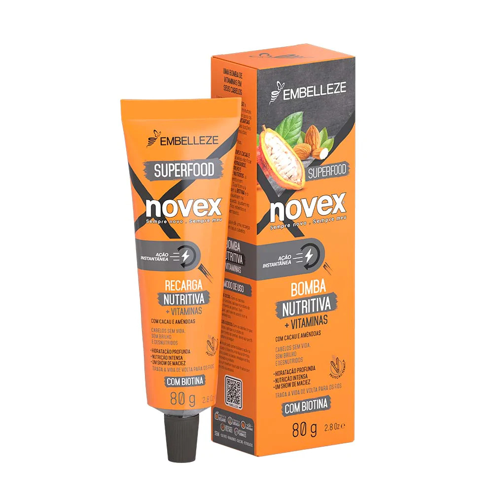 NOVEX recarga nutritiva y vitaminas cacao y almendras Curly girl 80g – Rulos To Look